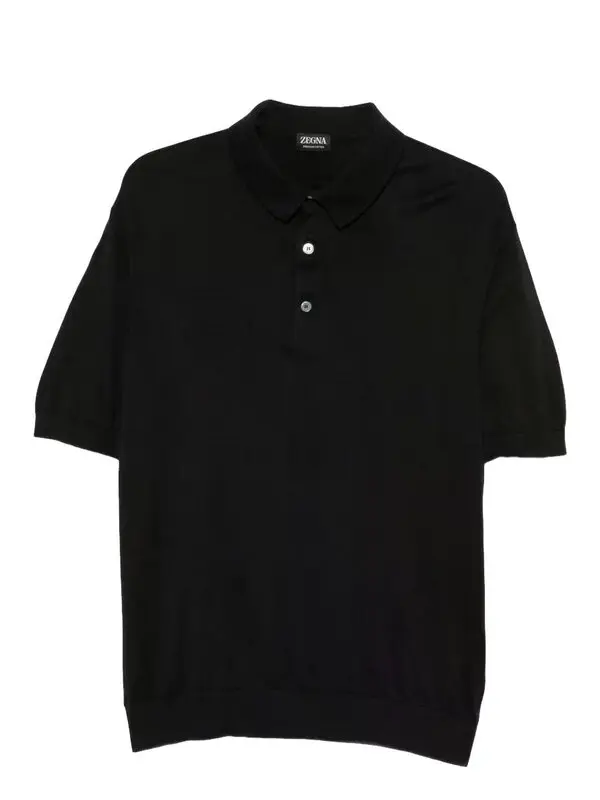 Zegna Short-sleeve Polo Shirt - Black