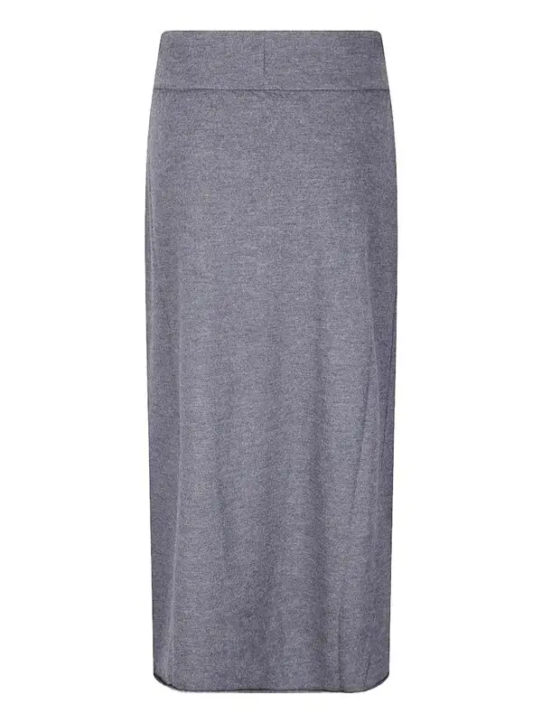 Labo.art Stretch-wool Midi Skirt - Grey