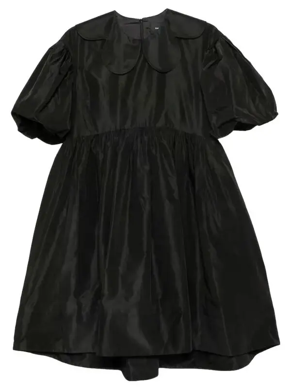 Simone Rocha Puff Sleeve Petal Collar Dress - Black