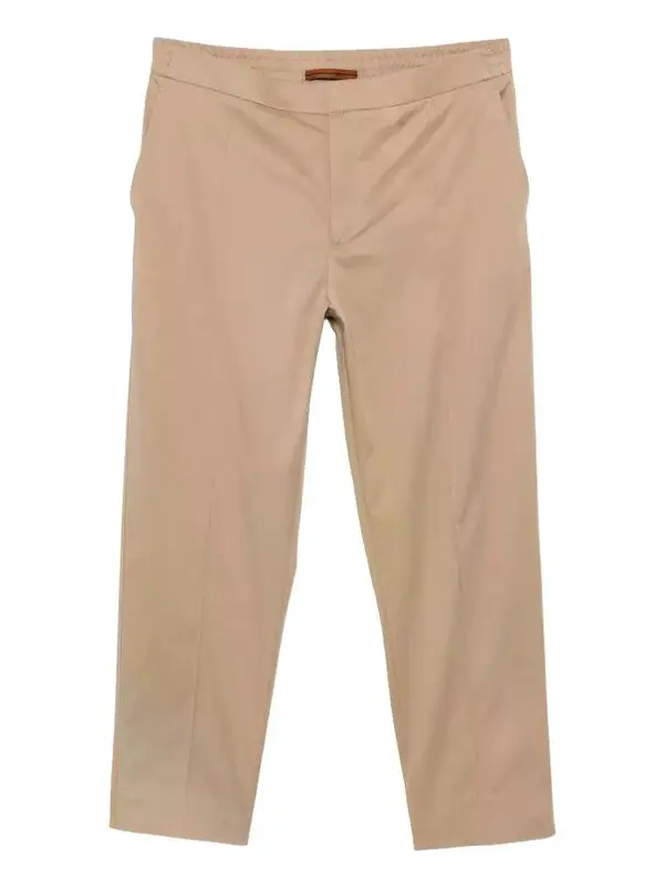 Zegna Tailored Trousers With Elasticated Waistband - Neutrals