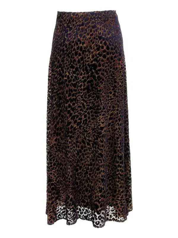IRIE' Irie Leopard-print Devoré Maxi Skirt - Brown