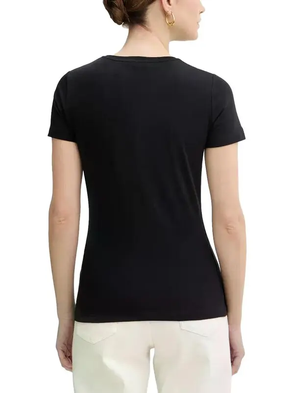 TRUSSARDI Logo-embroidered T-shirt - Black