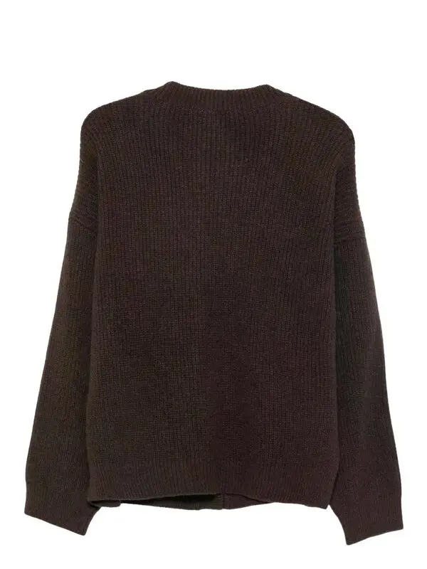 MSGM Long Sleeve V-neck Cardigan - Brown