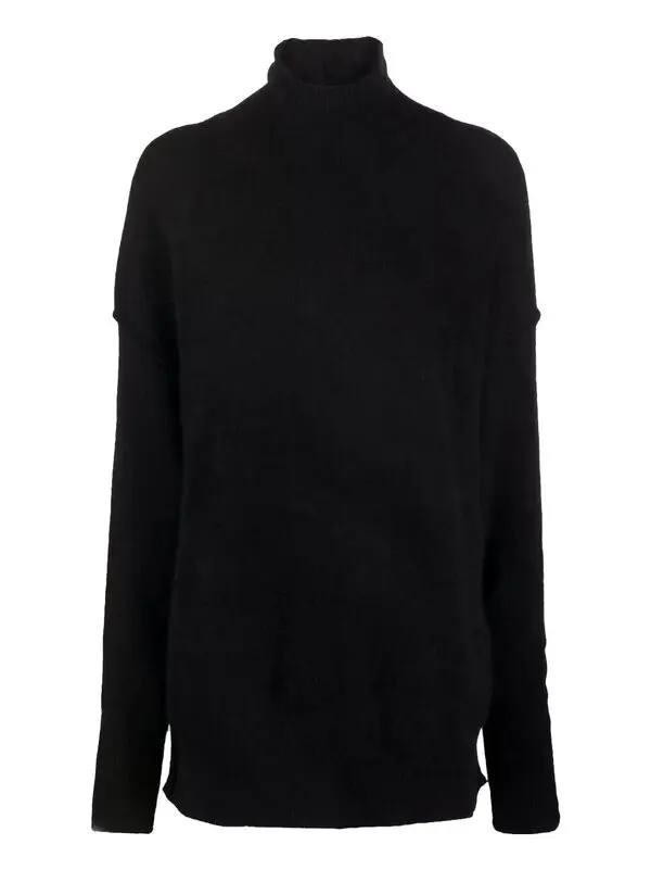 UMA WANG Roll-neck Knitted Jumper - Black