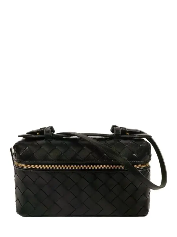Bottega Veneta Intrecciato Messenger Bag - Black