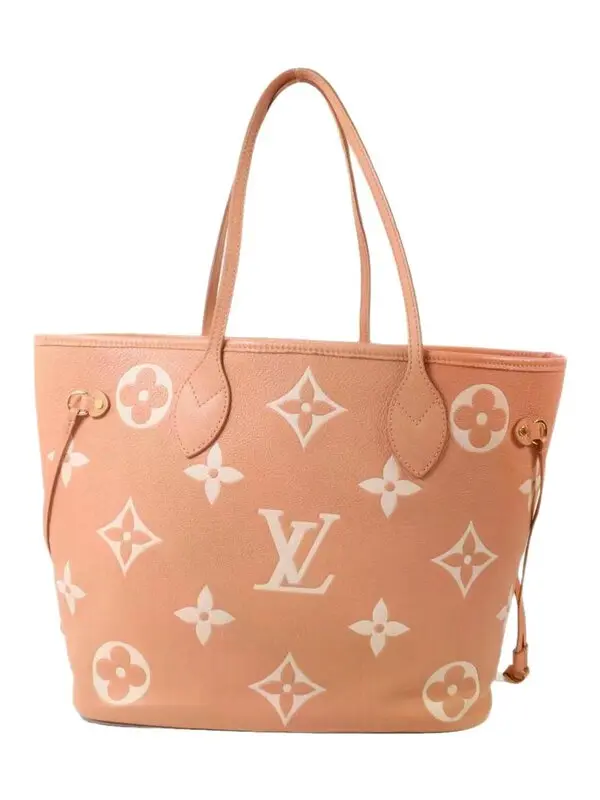LOUIS VUITTON Neverfull Mm Monogram Empreinte Tote Bag - Orange