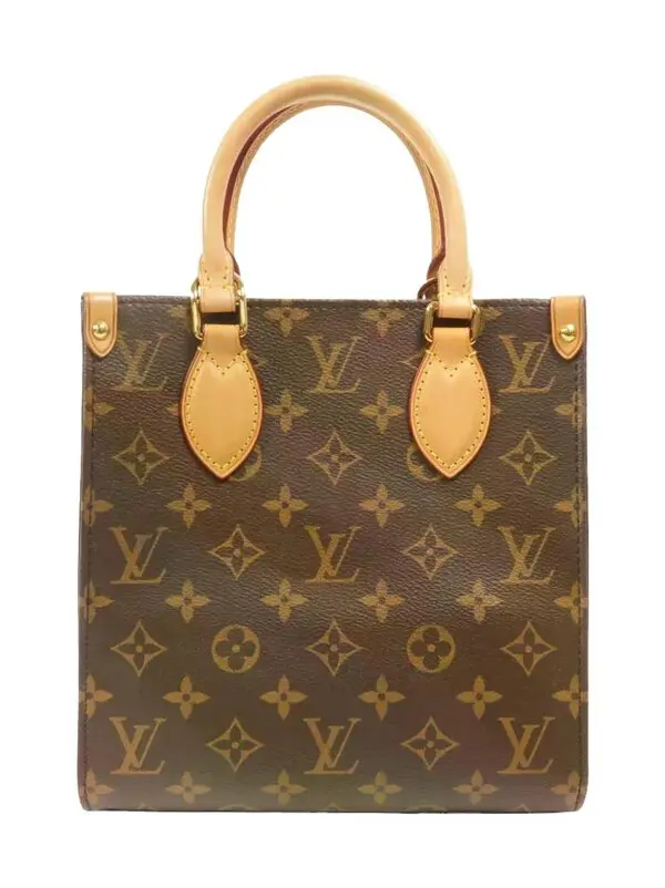 LOUIS VUITTON Sac Plat Bb Monogram Tote Bag - Brown