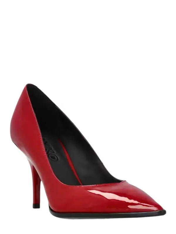 Pinko Patent Leather Stiletto Pumps - Red