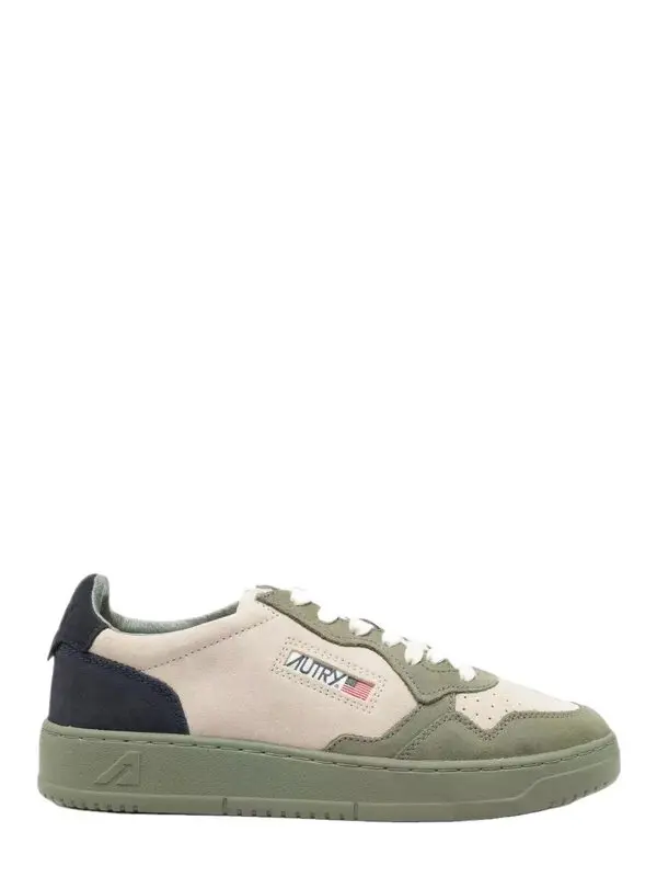 AUTRY Medalist Panelled Suede Sneakers - Neutrals