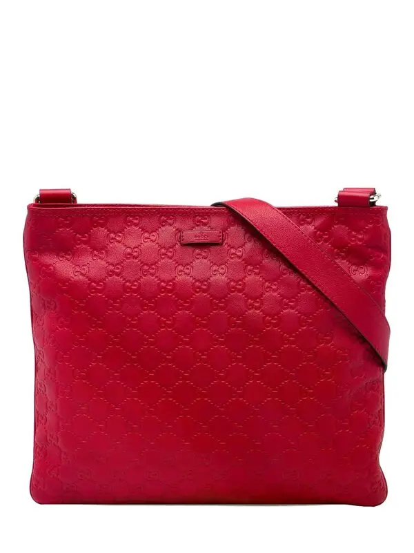 Gucci 2016-2026 Guccissima Crossbody Bag - Red
