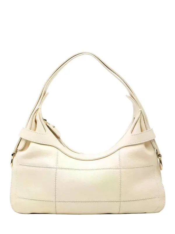 FERRAGAMO 2000-2010 Leather Gancini Handbag - Brown