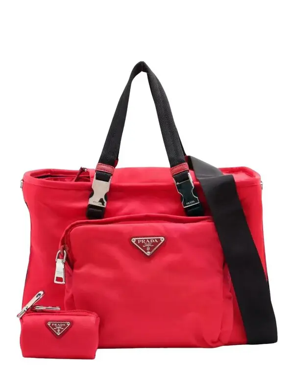 Prada 2019-2026 Tessuto Pet Carrier Bag Travel Bag - Red