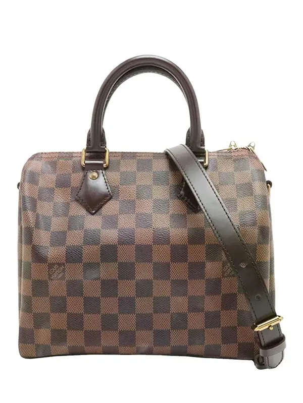 LOUIS VUITTON Damier Ebene Speedy Bandouliere 25 Satchel - Brown