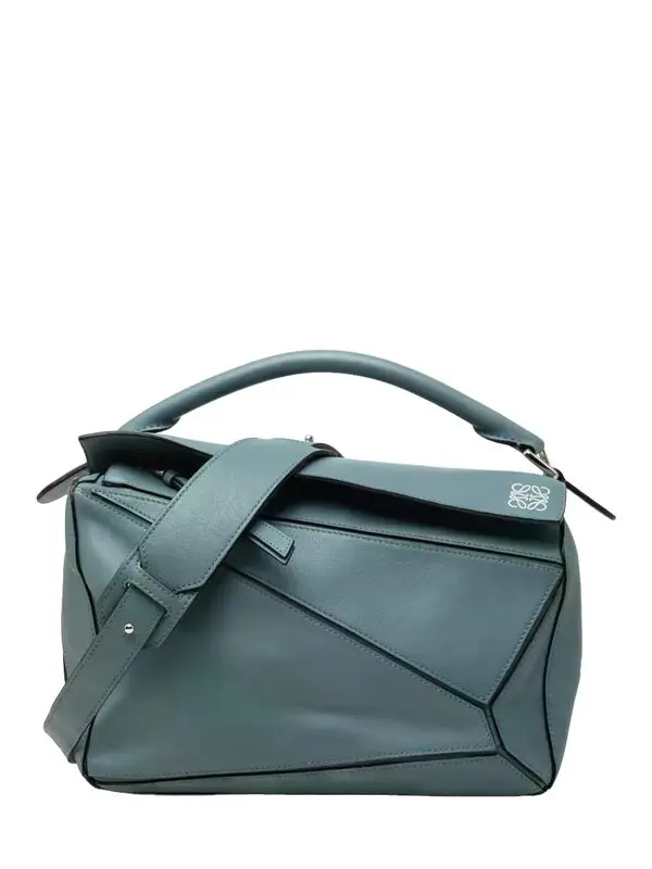 Loewe 2016 Medium Calfskin Puzzle Satchel - Blue