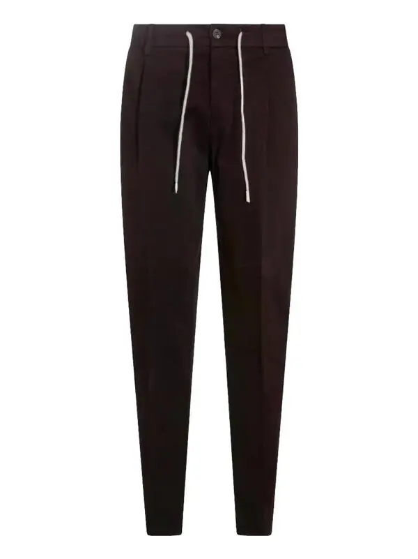 Eleventy Drawstring Pleated Trousers - Red