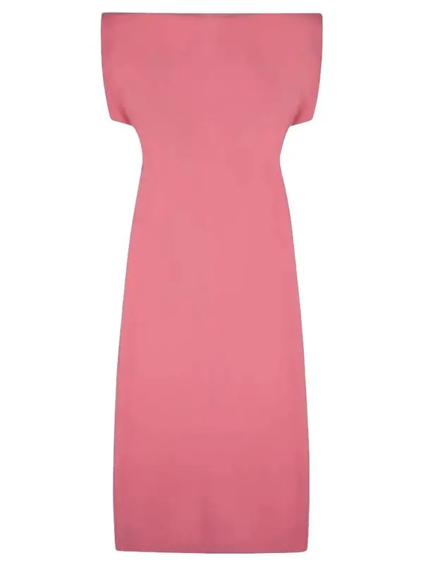 OSCAR THE COLLECTION Off-the-shoulder Midi Dress - Pink