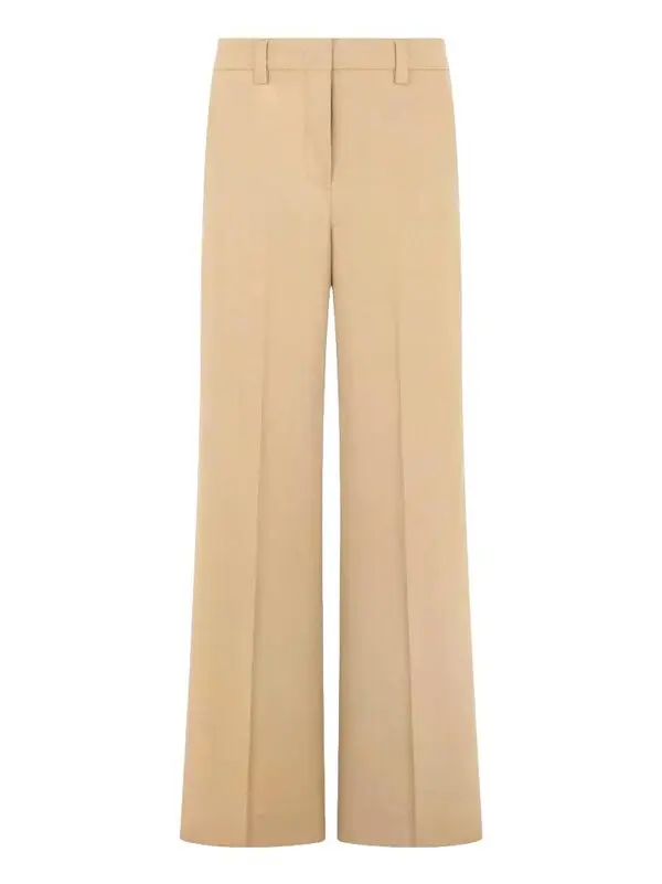 SLOWEAR Pressed-crease Wide-leg Trousers - Neutrals