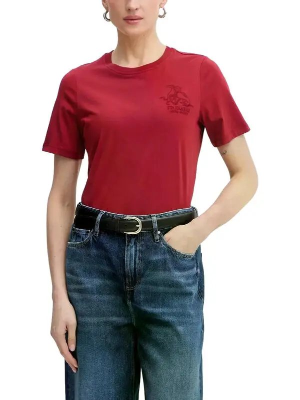 TRUSSARDI Cotton T-shirt - Red