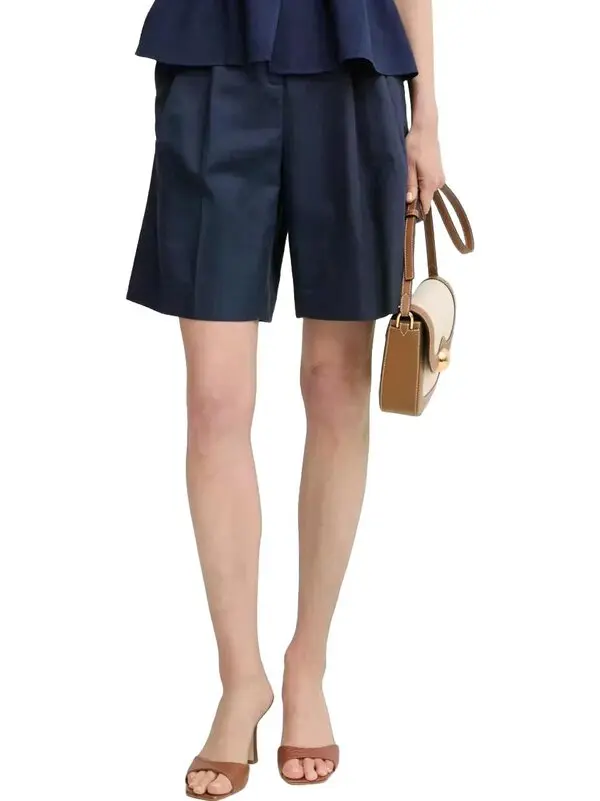 TRUSSARDI Pleated Waistband Shorts - Blue