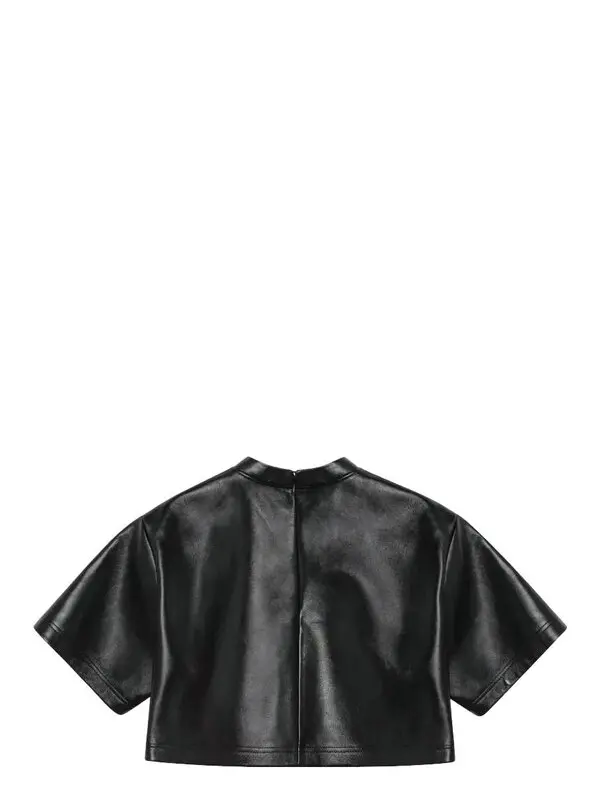 Balenciaga Cropped T-shirt With Short Sleeves - Black