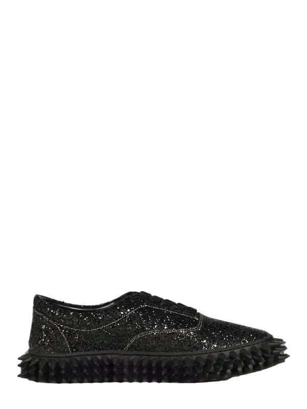 DOUBLET Glitter-detail Spiked-sole Sneakers - Black