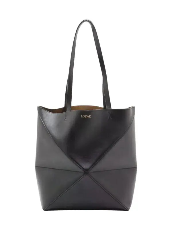 Loewe 2023 Medium Puzzle Fold Tote Bag - Black