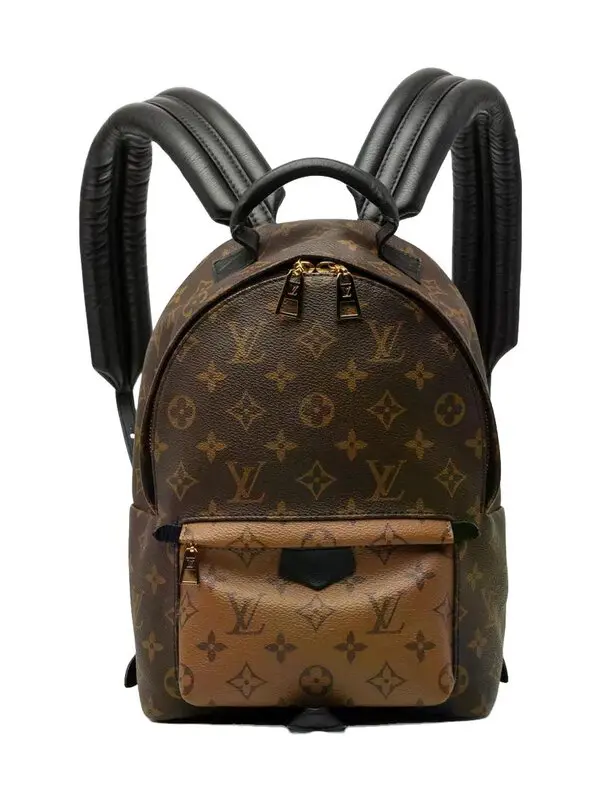 LOUIS VUITTON 2018 Monogram Reverse Palm Springs Pm Backpack - Brown