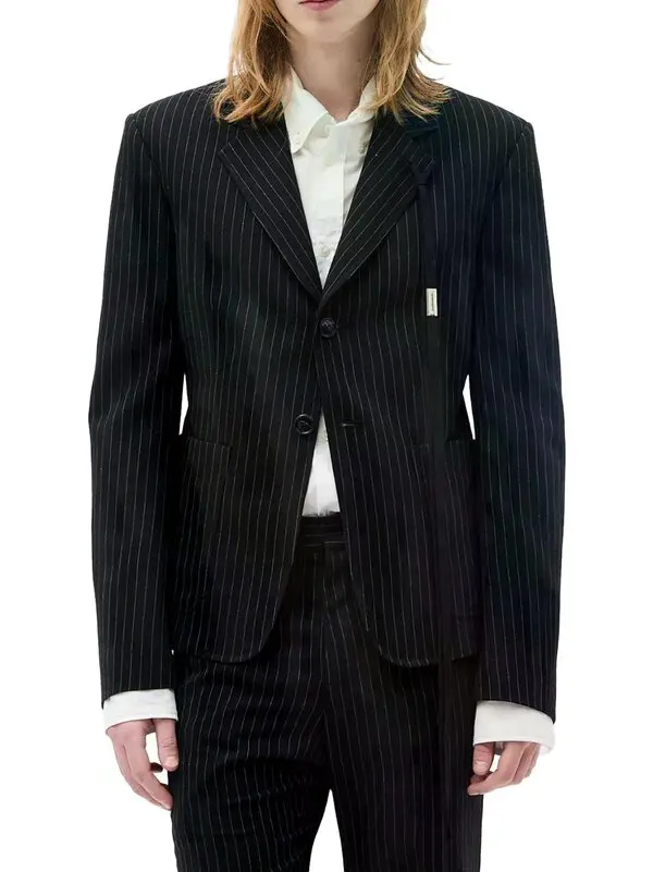 ANN DEMEULEMEESTER Rami Pinstripe-pattern Blazer - Black