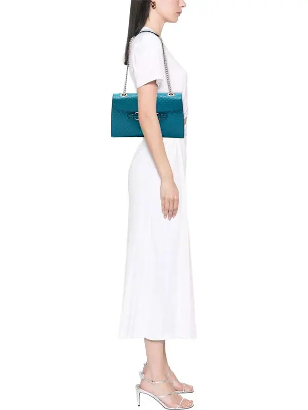 Gucci 2016-2026 Medium Microguccissima Emily Shoulder Bag - Blue