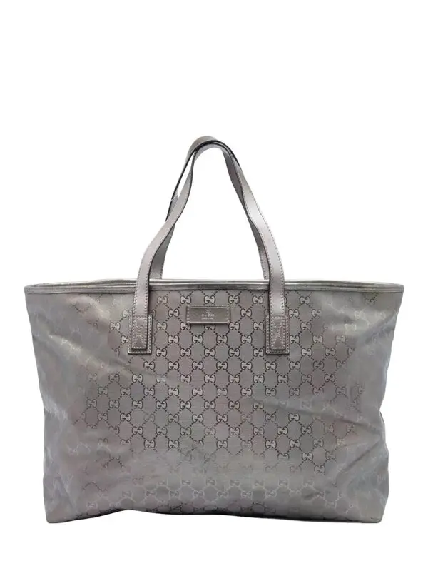 Gucci 2016-2026 Large Gg Imprime Tote Bag - Silver