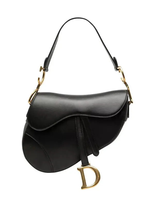 Dior 2018 Smooth Calfskin Saddle Bag Shoulder Bag - Black