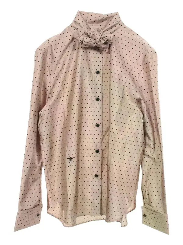 Dior Polka Dot Silk Blouse - Neutrals