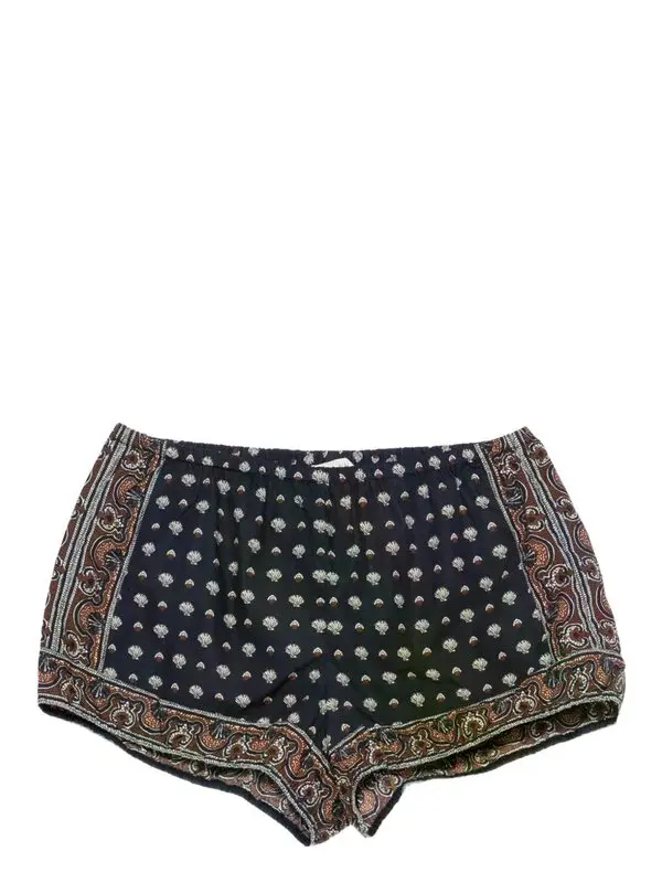 DÔEN Vienna Paisley Print Shorts - Blue