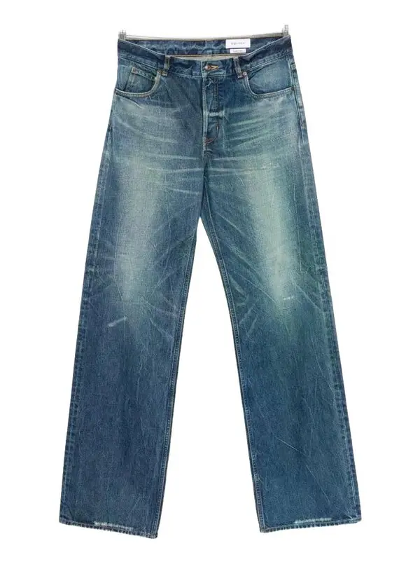 Alexander McQueen Button-fastening Faded Jeans - Blue