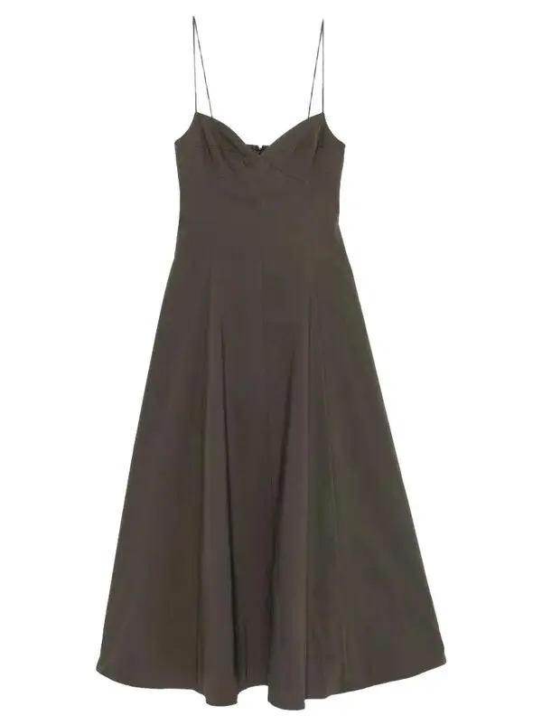 ST. AGNI Panelled Midi Dress - Brown