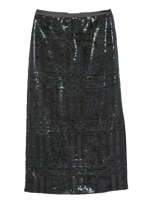 Peserico Sequin Embellished Midi Skirt - Grey