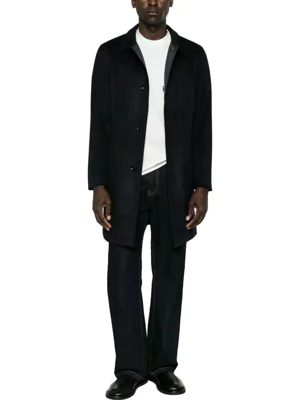 KIRED Reversible Button-fastening Coat - Blue