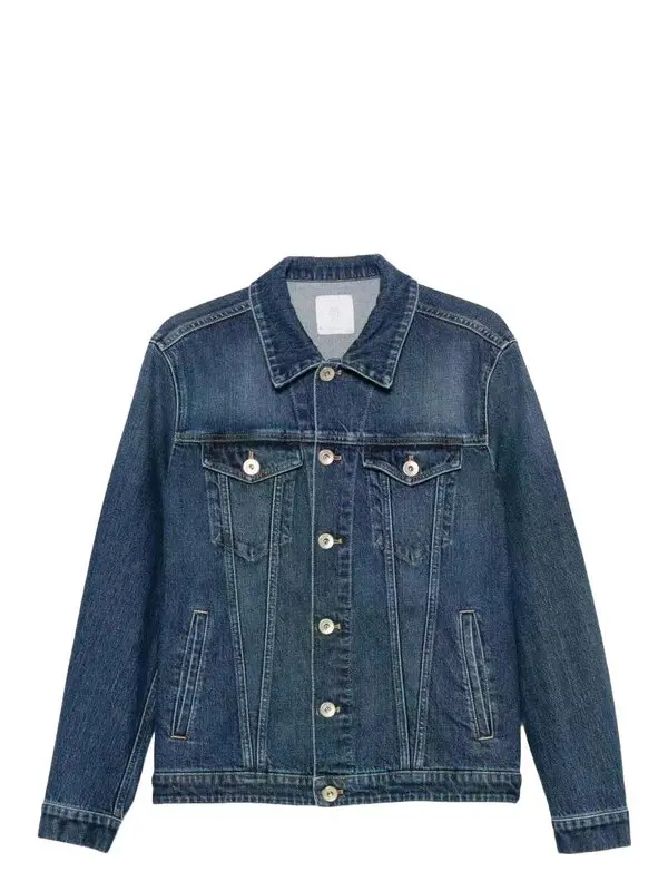 Eleventy Button-fastening Denim Jacket - Blue