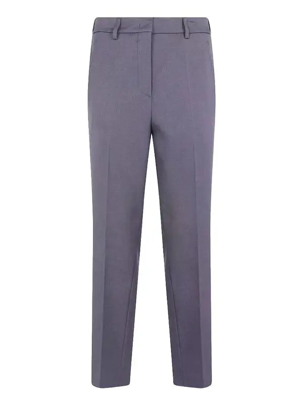 DRHOPE Pressed-crease Wide-leg Trousers - Grey