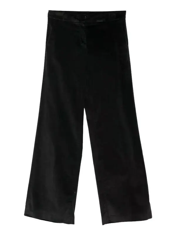 19.61 MILANO Concealed-fastening Wide-leg Trousers - Black