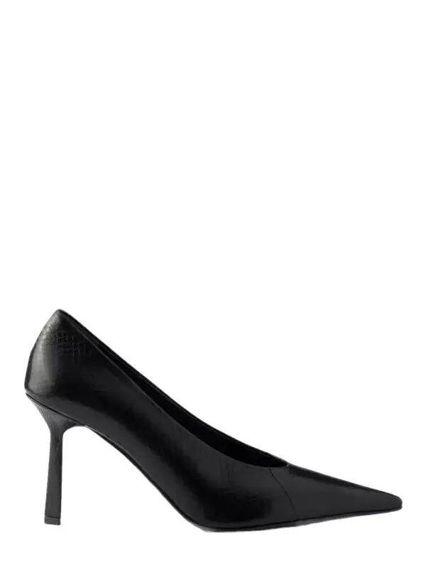 Prada Ayers Leather Pointy Toe Pumps - Black