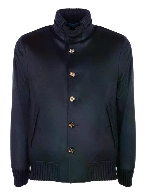 KIRED Cashmere Bomber Jacket - Blue