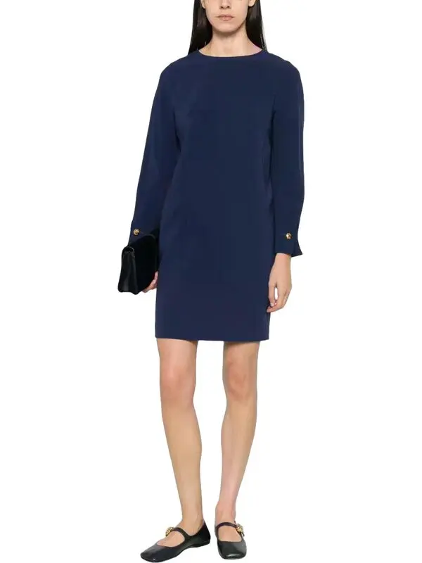 Max Mara Button-cuff Mini Dress - Blue
