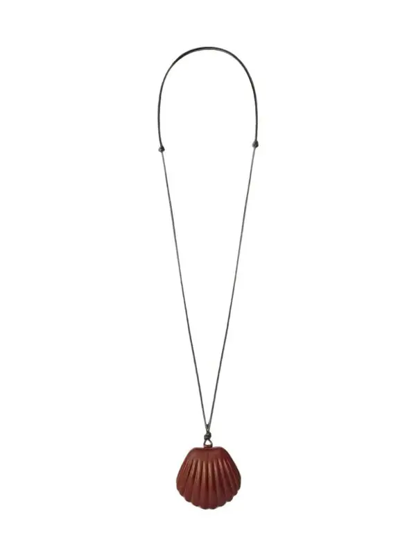 LEMAIRE X Carlos Peñafiel Shell Mirror In Patinated Calfskin - Brown