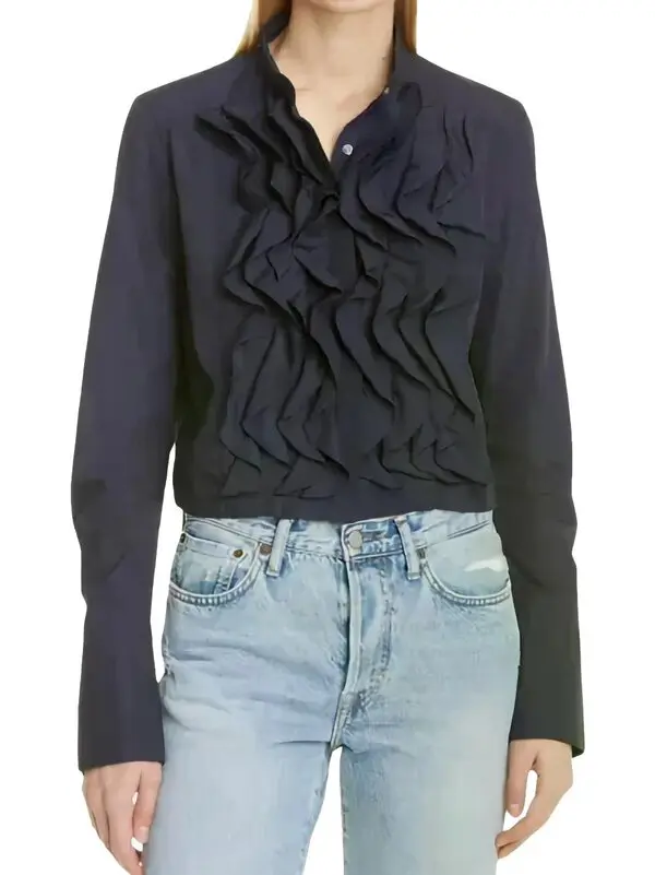 TWP Patti Ruffled Blouse - Blue