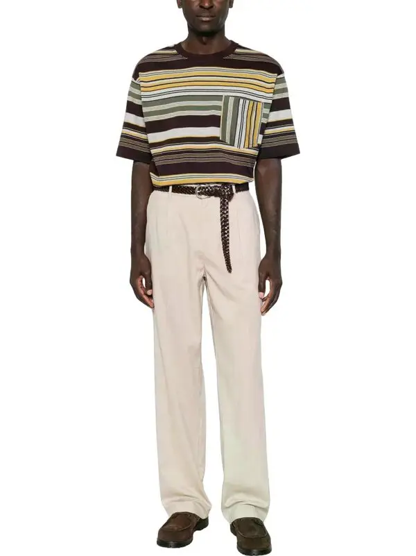LES DEUX Pleated Straight-leg Trousers - Neutrals
