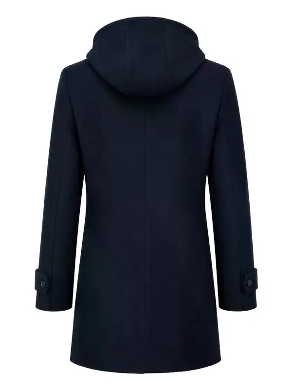 YVES SALOMON Double-sided Hooded Coat - Blue