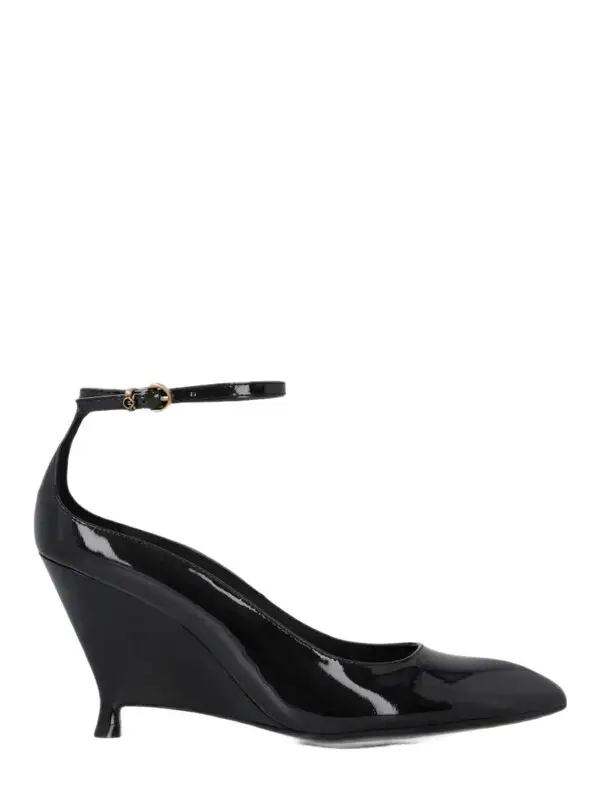 Pinko Patent-leather Wedge Pumps - Black