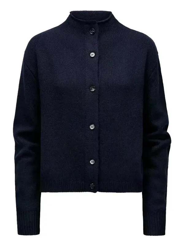 LISA YANG Button-fastening High-neck Cardigan - Blue