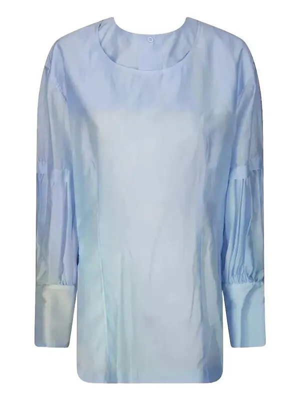 THELATEST Erin Gathered-sleeve Blouse - Blue
